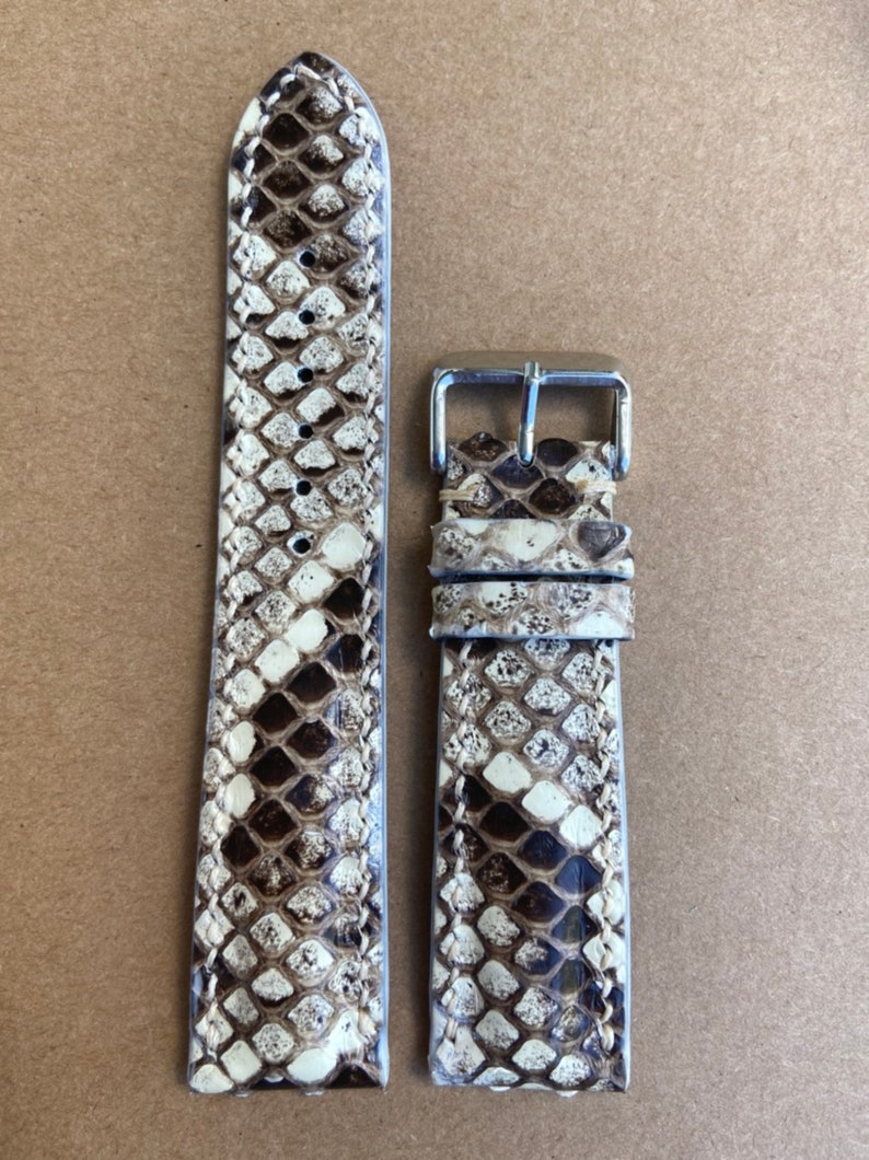 Gray Genuine Snake Leather Watch Strap Band Leather Watch - Etsy