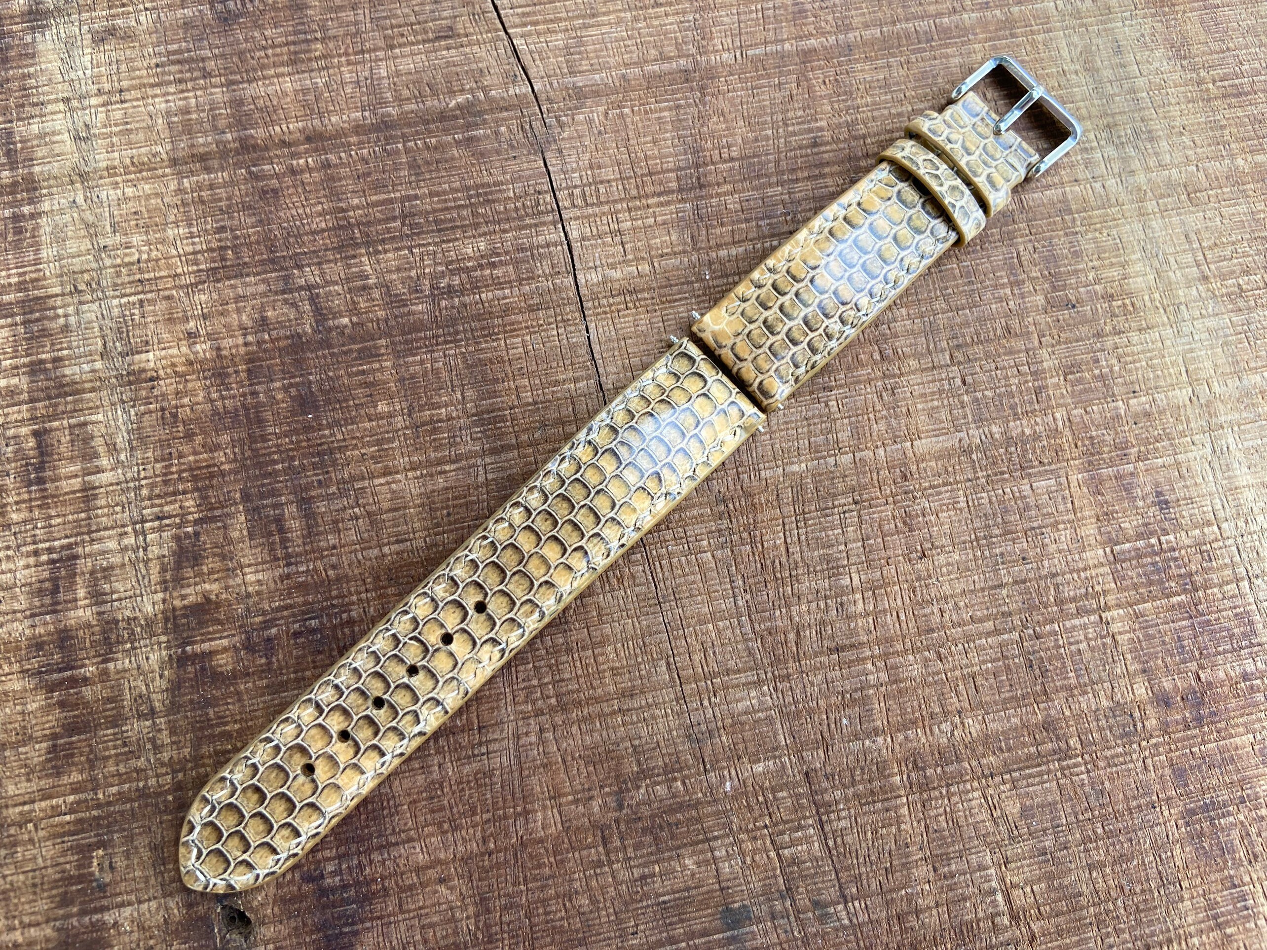 Gray Genuine Snake Leather Watch Strap Band, Leather Watch Strap ...