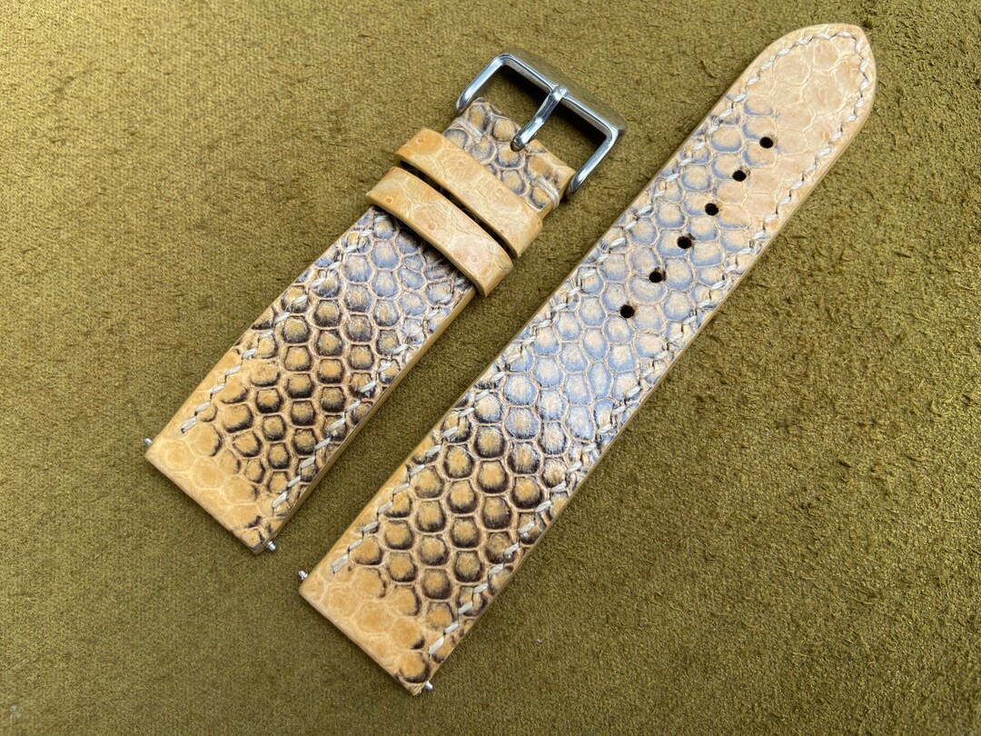 Multi Color Genuine Snake Leather Watch Strap Band, Leather Watch Strap ...