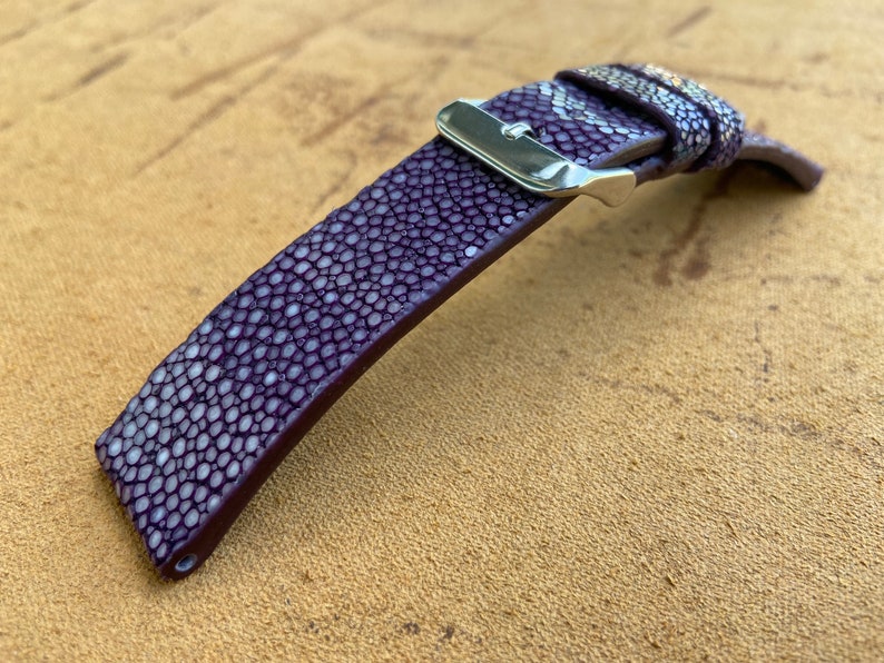 Purple Genuine Stingray Leather Watch Strap Band Leather - Etsy