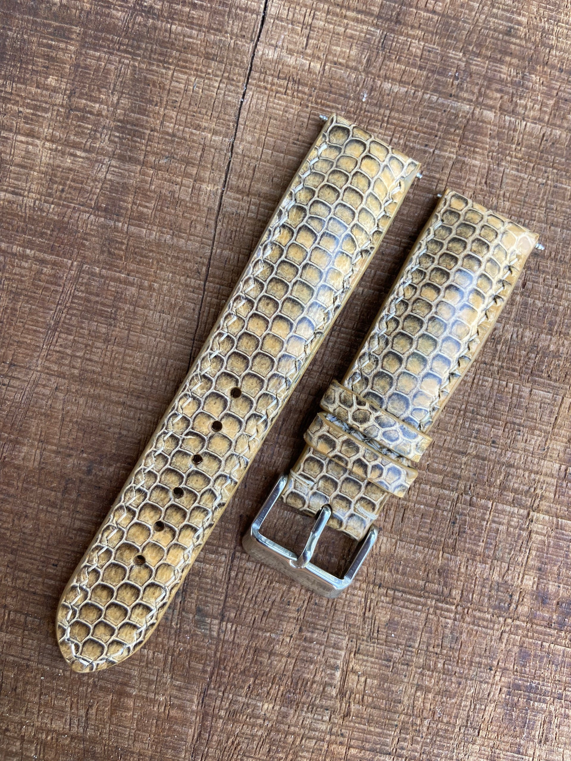 Gray Genuine Snake Leather Watch Strap Band Leather Watch - Etsy