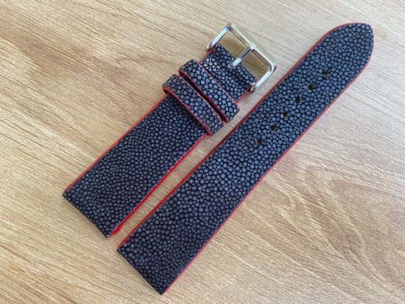 Black Genuine Stingray Leather Watch Strap Band Leather Watch - Etsy