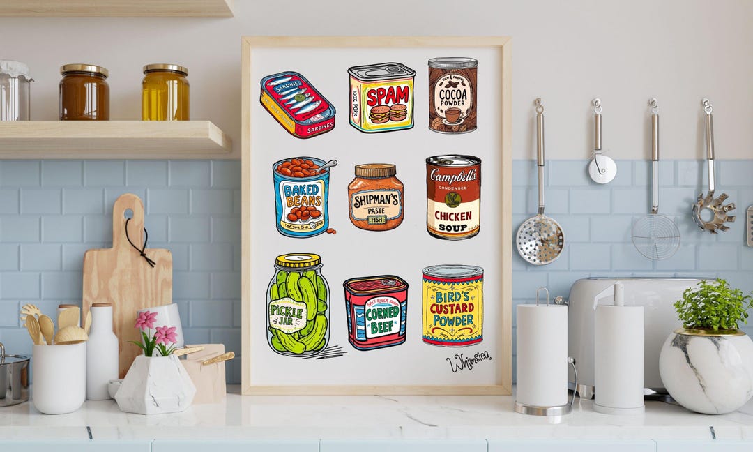 Unframed Food Art Print | Kitchen Wall Art | Pantry Art Print | Kitchen ...