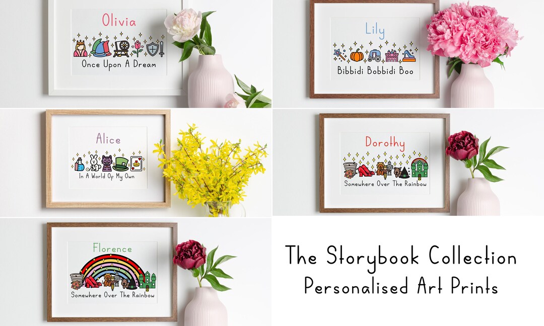 Personalised Storybook A4 Art Print Choice of Design - Etsy