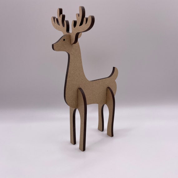Reindeer Personalised 3D Christmas Card. DIY Pop up Letterbox - Etsy