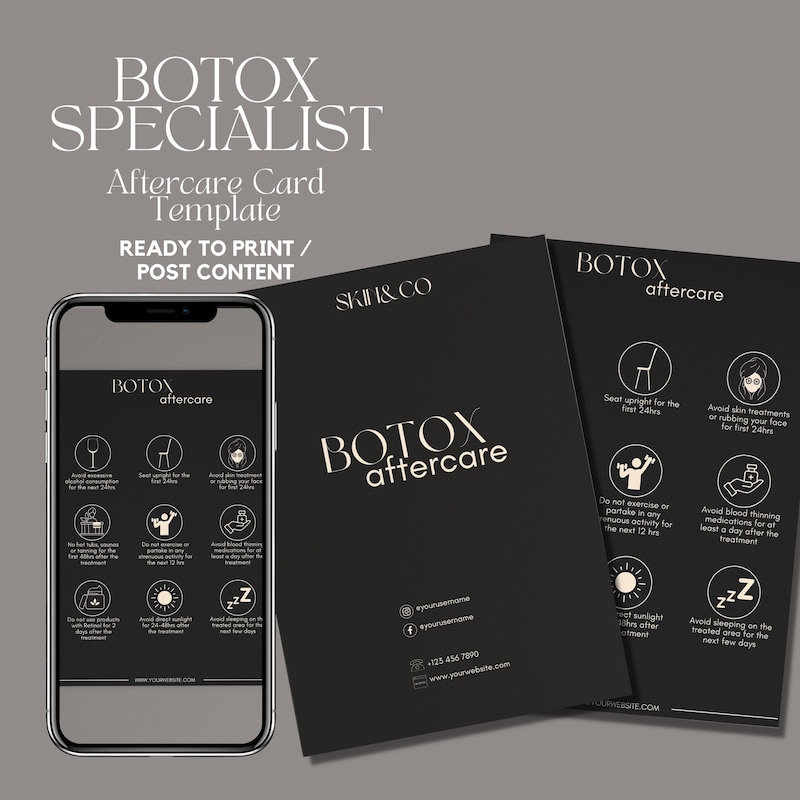 Botox Aftercare Cards - Etsy