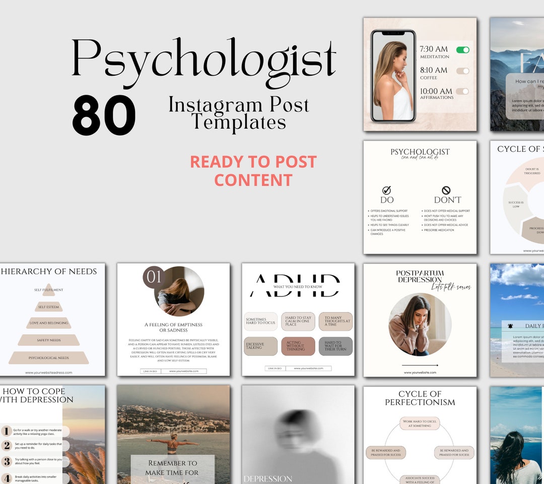 Psychologist Therapist Instagram Post I Therapist Content I - Etsy