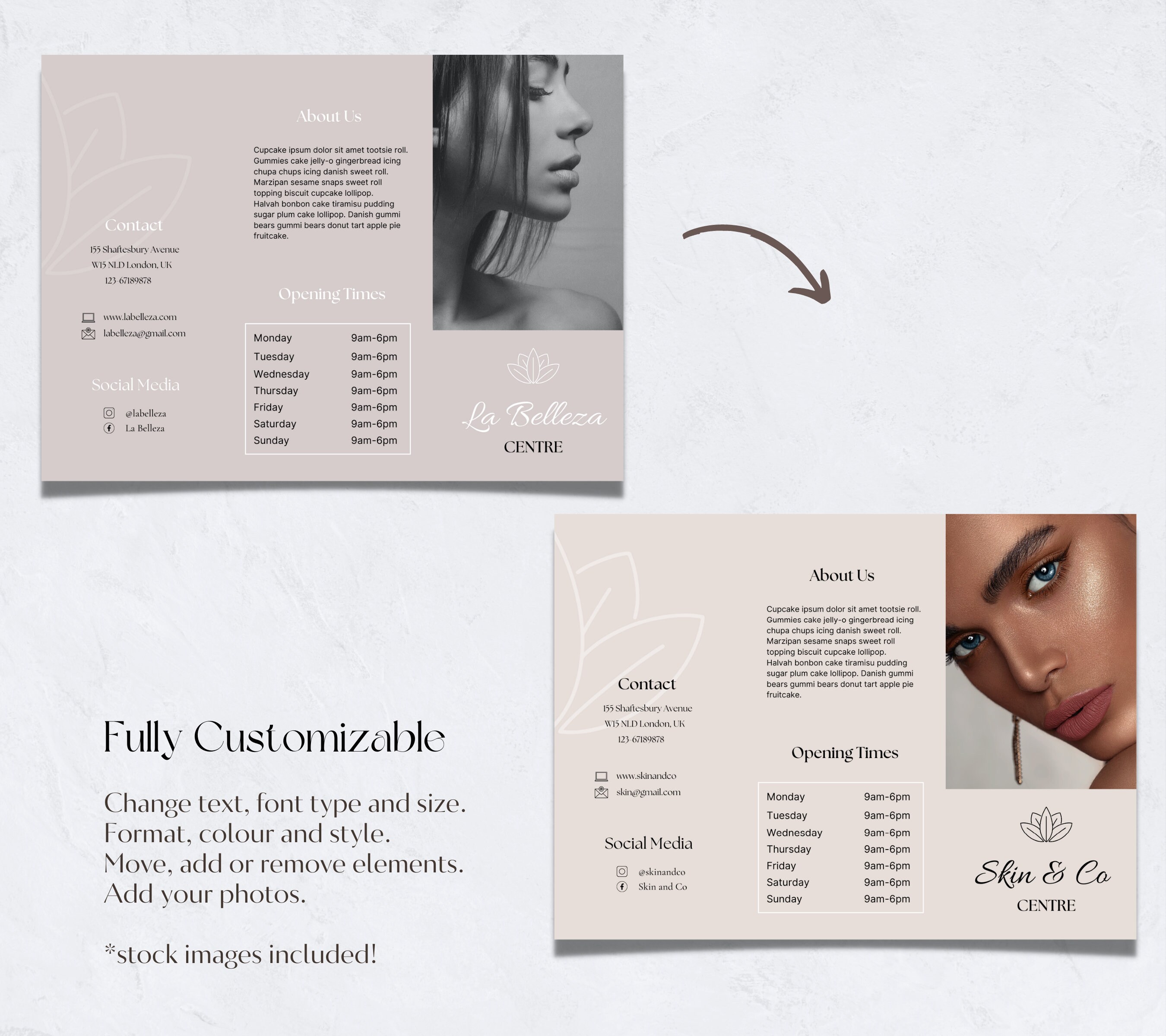Esthetician Trifold Brochure Spa Brochure Template Printable - Etsy UK