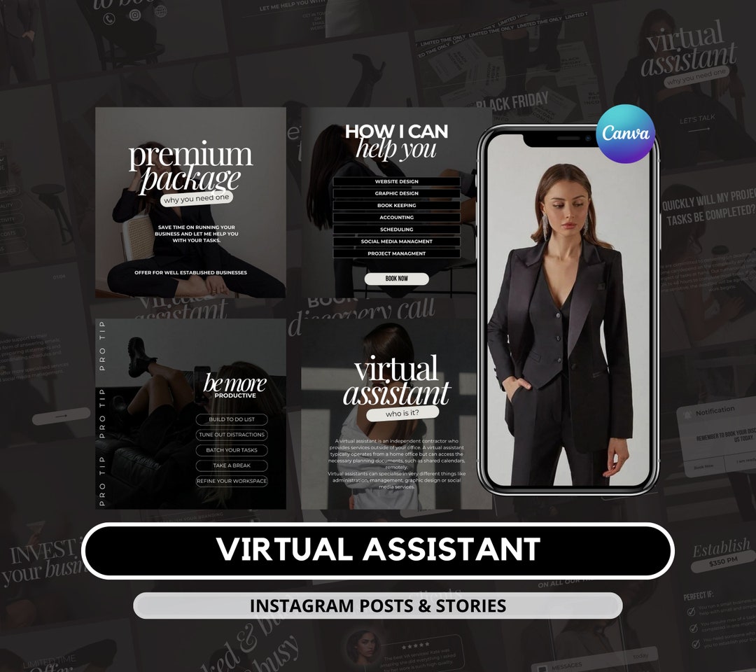 Virtual Assistant Instagram Templates (digital Download) - Etsy
