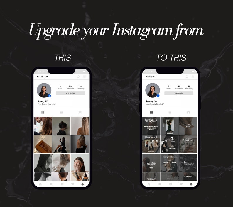 Hairstylist Instagram Templates: Hairdresser Social Media Hair Salon ...