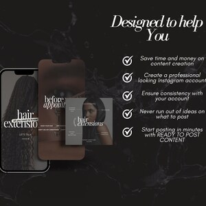 Hair Extensions Specialist Instagram Templates I Hair Extensions Social ...