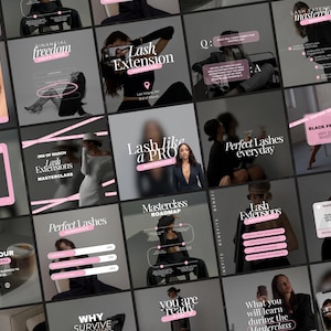 Lash Tech Masterclass Instagram Templates: Lash Tech Artist and Coach ...
