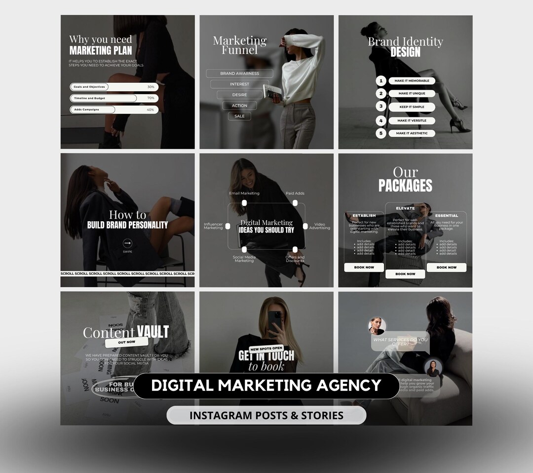 Modelos para Instagram de Agências de Mídia Digital, Posts e Stories ...