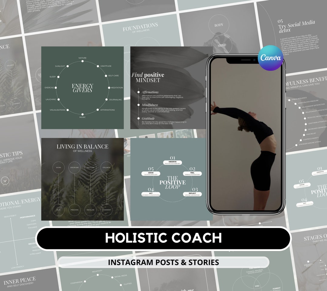 Holistic Coach Instagram Templates I Wellness Coach Template I ...