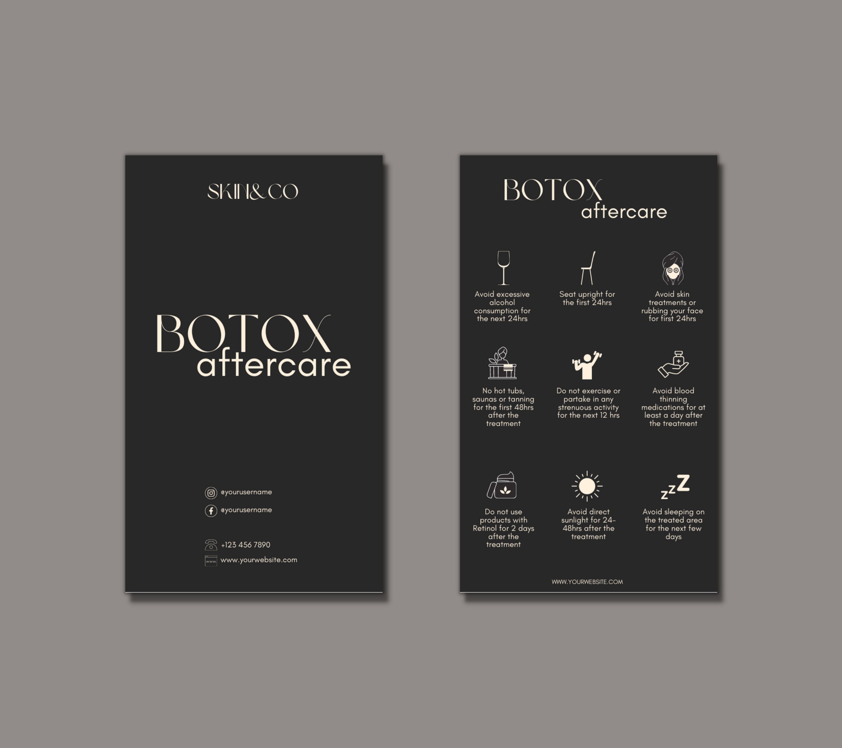 Botox Aftercare Card Template I Printable Aftercare Card - Etsy