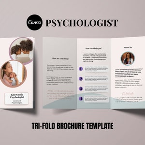 Psychologist Brochure I Therapist Brochure I Brochure Template I Live ...