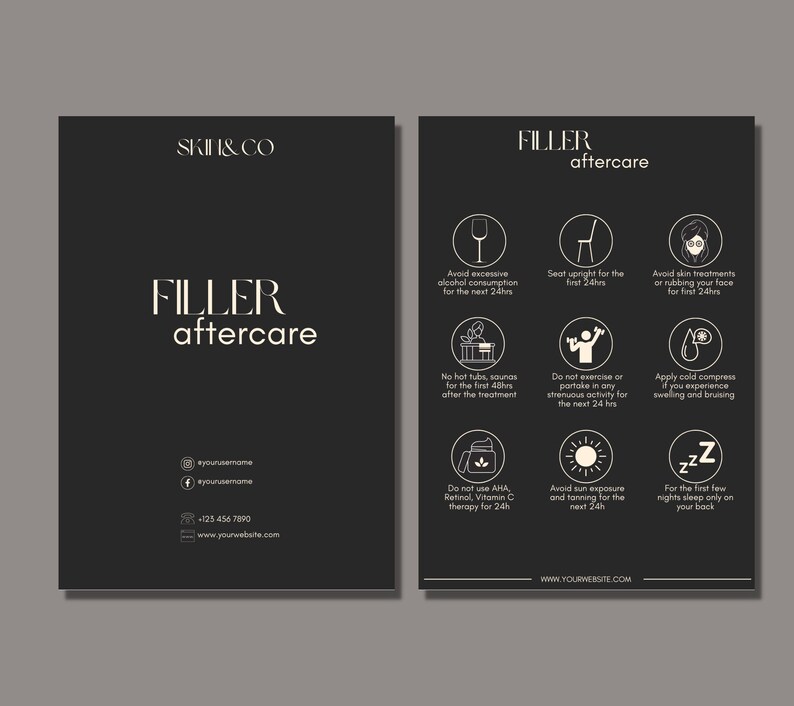 Filler Aftercare Card I Printable Aftercare Card I Nurse - Etsy