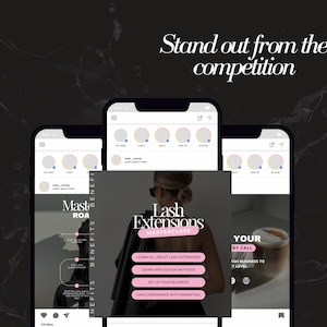Lash Tech Masterclass Instagram Templates: Lash Tech Artist and Coach ...