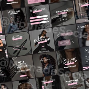 Melanin Lash Tech Masterclass Instagram Templates I Lash Coach I Lash ...