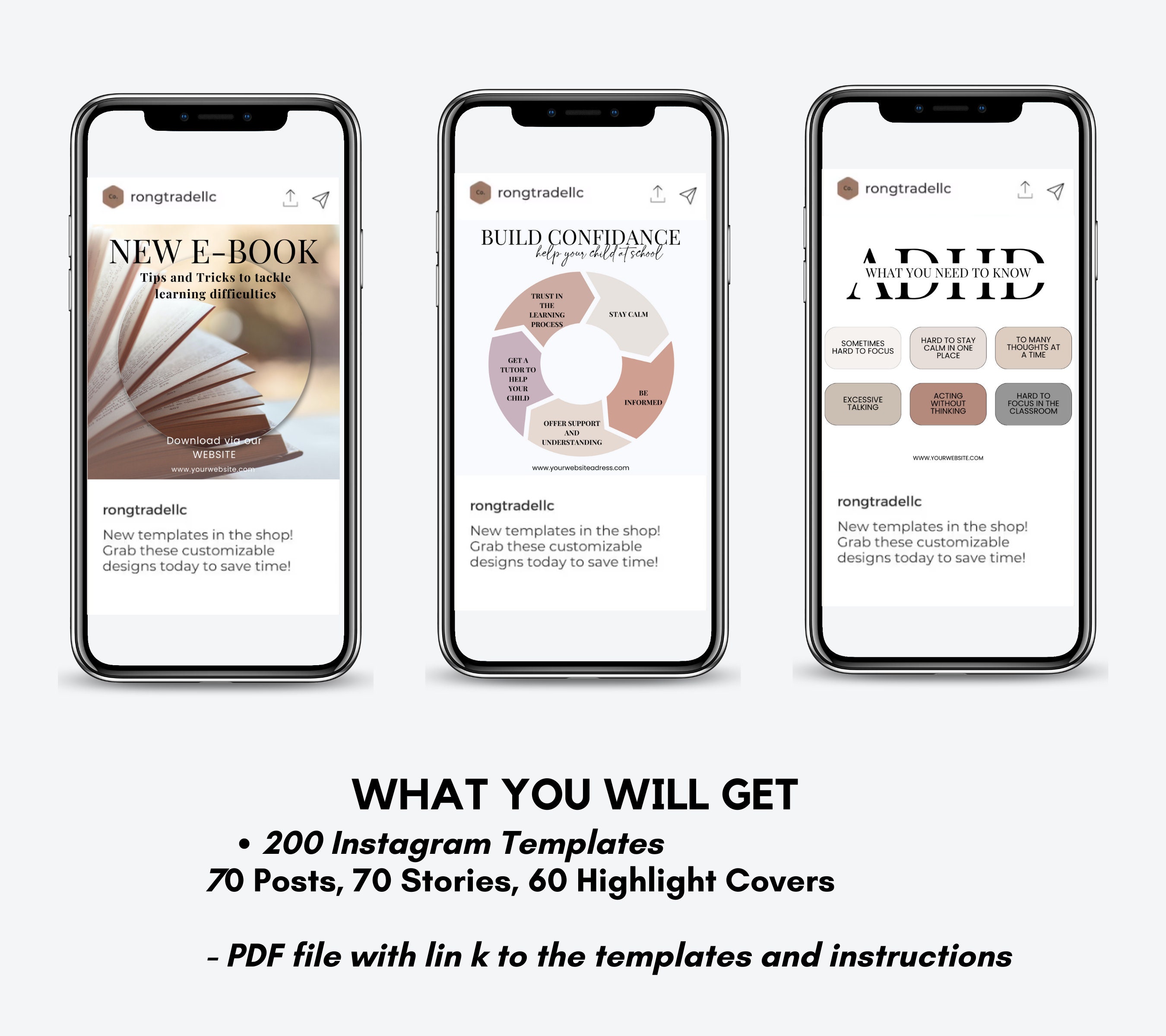 Teacher Instagram Templates Bundle: 70 Posts, 70 Stories, 60 Highlight ...
