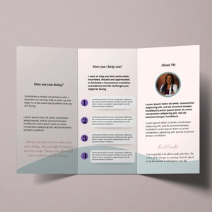 Psychologist Brochure I Therapist Brochure I Brochure Template I Live ...
