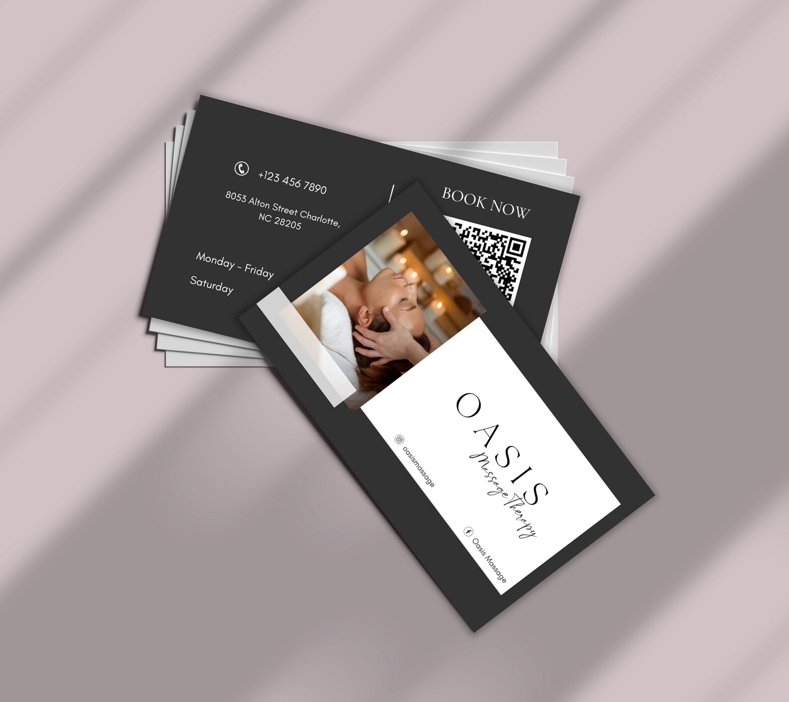 Massage Therapist Business Card Template I Massage Business - Etsy