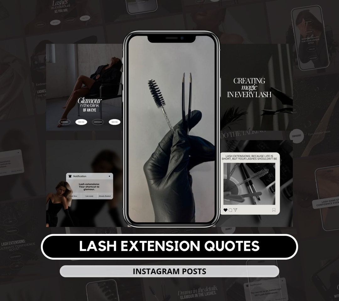 Lash Extensions Instagram Quotes I Lash Tech Templates I Lash Artist I ...