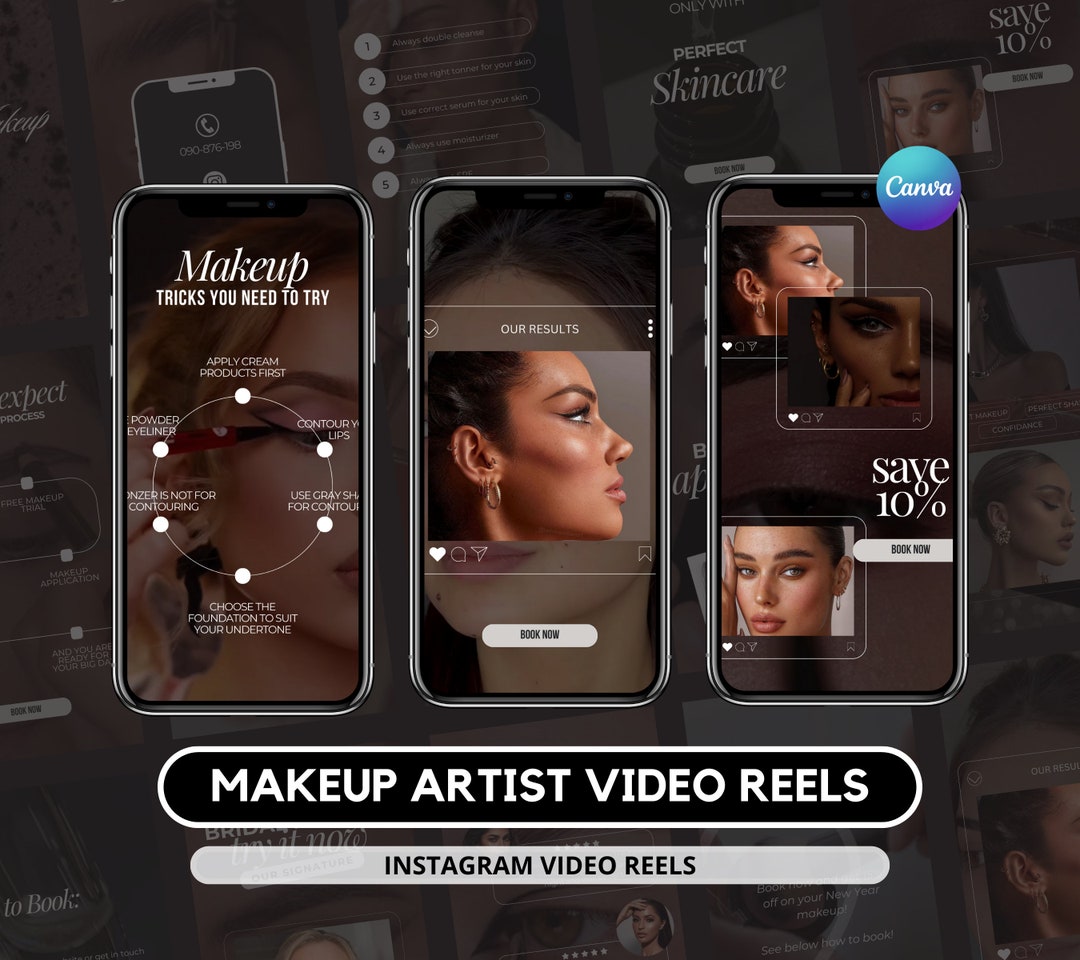 Makeup Artist Instagram Reel Templates I Video Reels Makeup I Instagram ...