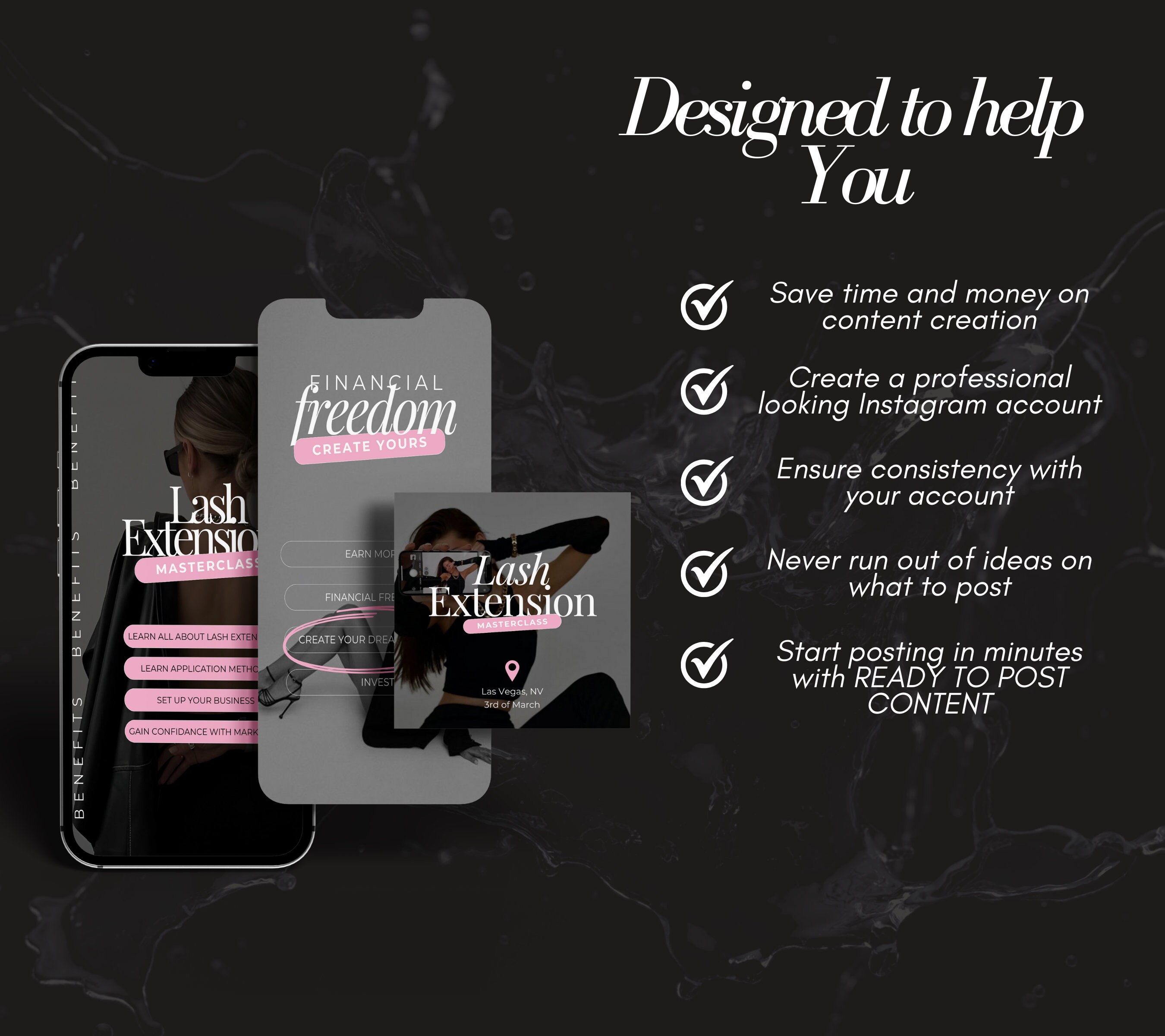 Lash Tech Masterclass Instagram Templates: Lash Tech Artist and Coach ...