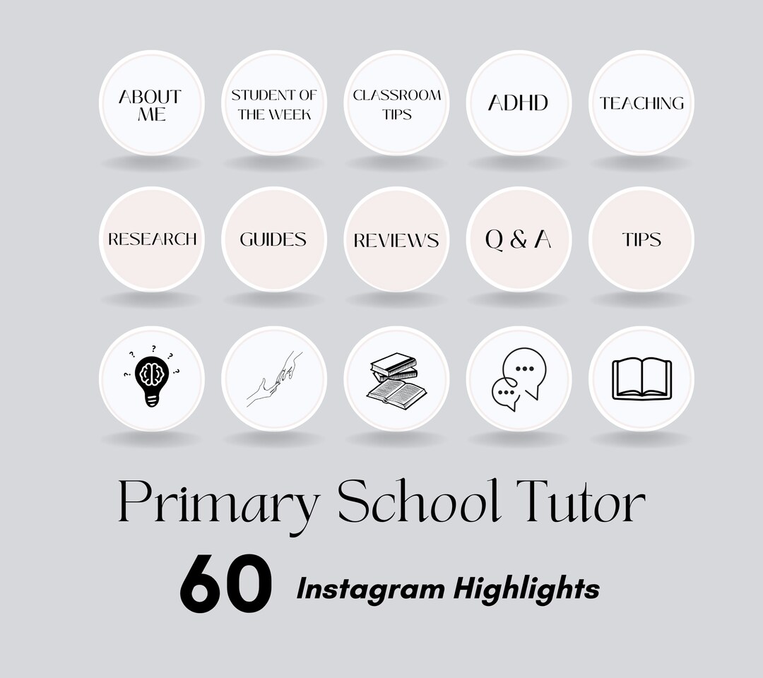 Primary School Tutor Instagram Highlights I Teacher Instagram Templates ...