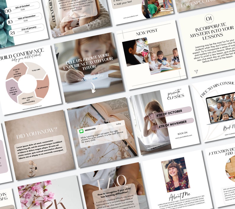 Teacher Instagram Templates Bundle: Editable Posts, Stories, Highlights ...