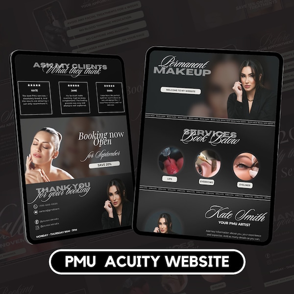 Pmu Website Template - Etsy