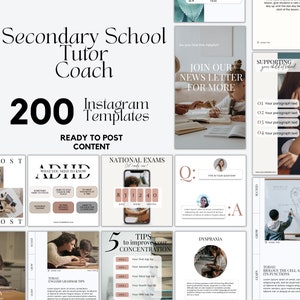 Teacher Instagram Templates Bundle: 70 Posts, 70 Stories, 60 Highlight ...