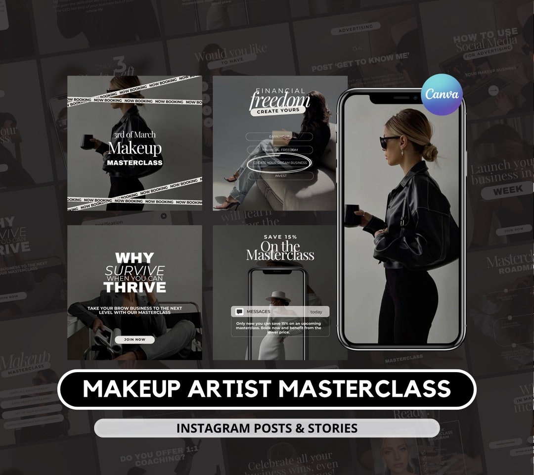 Makeup Masterclass Instagram Templates I Masterclass Post I MUA ...