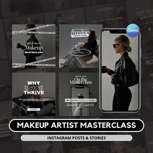 Makeup Masterclass Instagram Templates I Masterclass Post I MUA ...