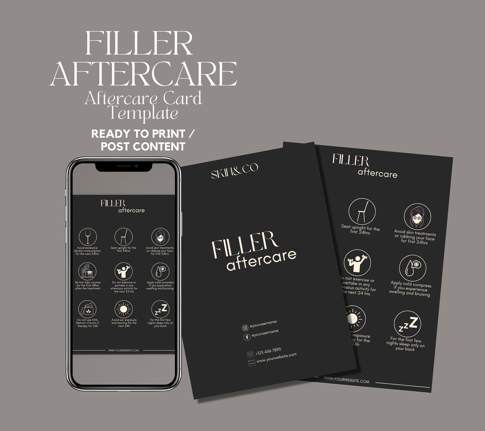 Filler Aftercare Card I Printable Aftercare Card I Nurse - Etsy