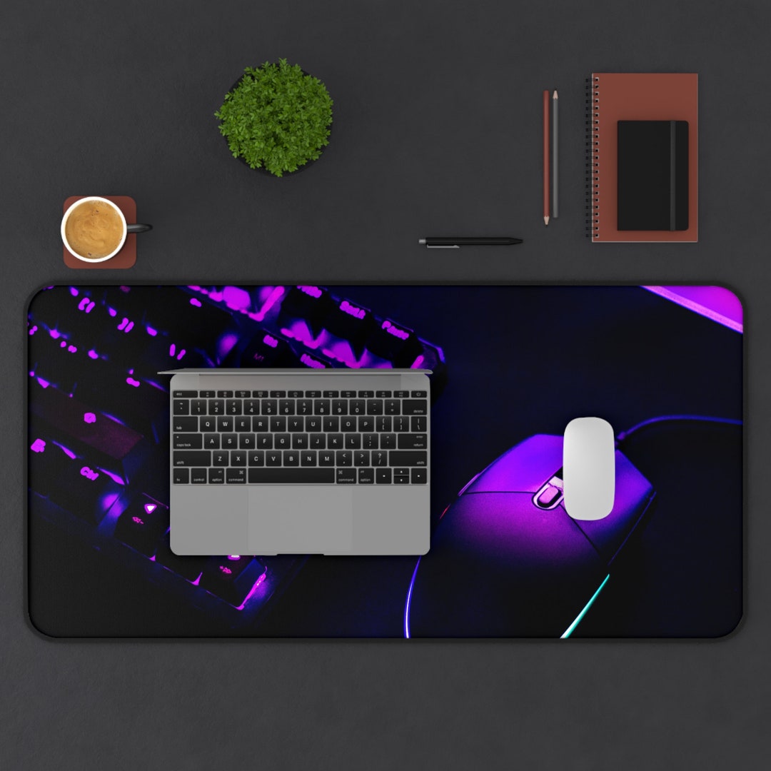 Neon Glow Desk Mat, Gamers Mat, Computer Desk Mat, Home or Office Décor ...