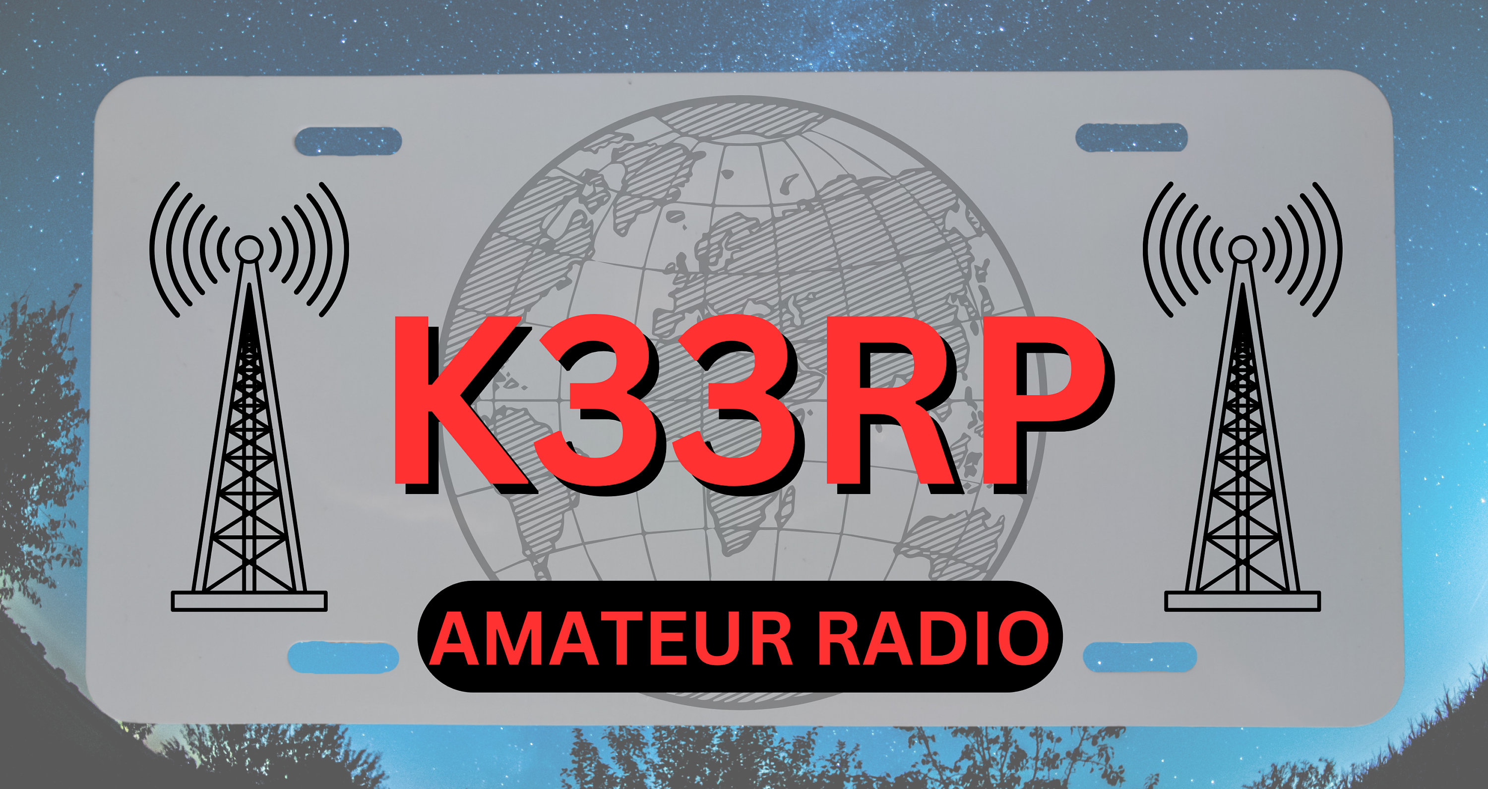 Custom Text Amateur Radio License Plate Cover for Cars & Trucks ...