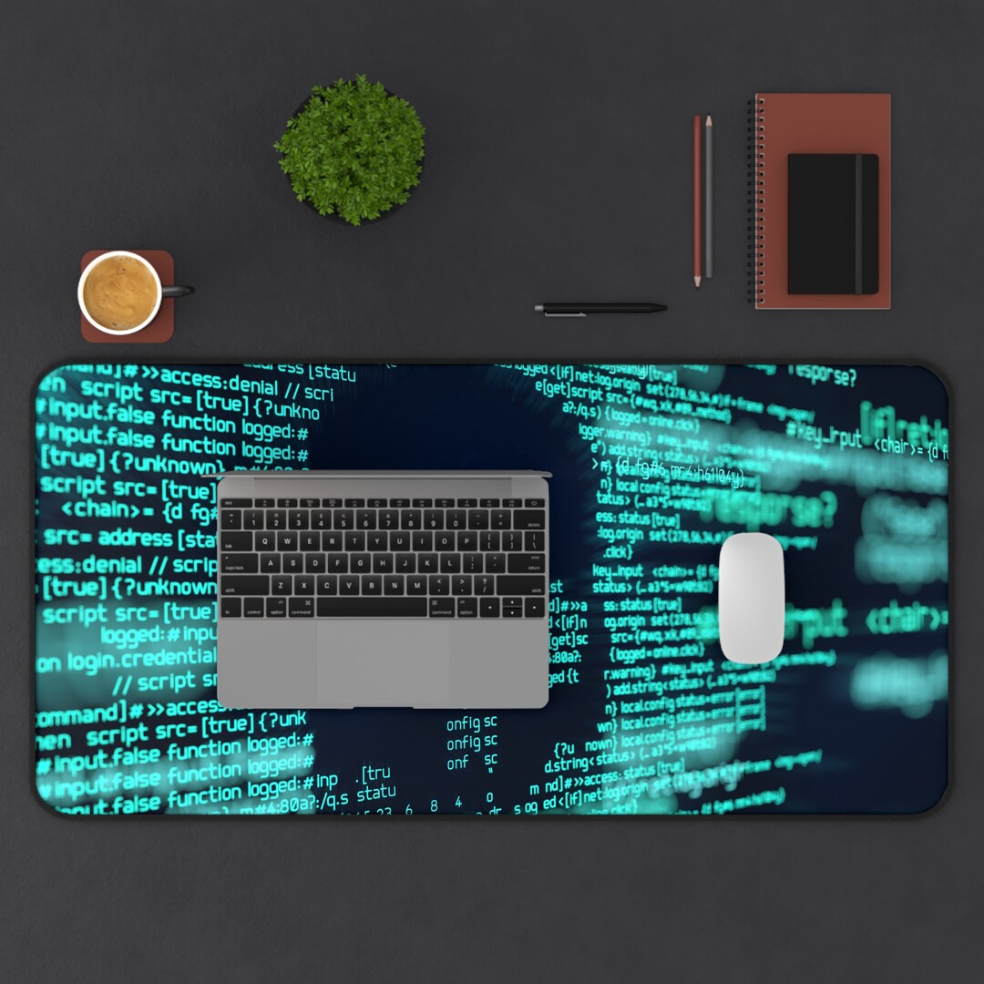 Cyber Matrix Skull Desk Mat Gamers Mat Computer Desk Mat - Etsy