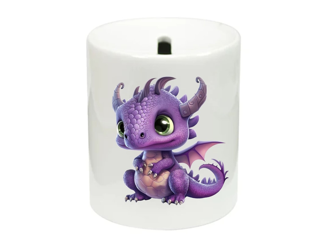 Ceramic Baby Dragon Money Box Coin Bank - Kids Money Coin Bank - Great ...