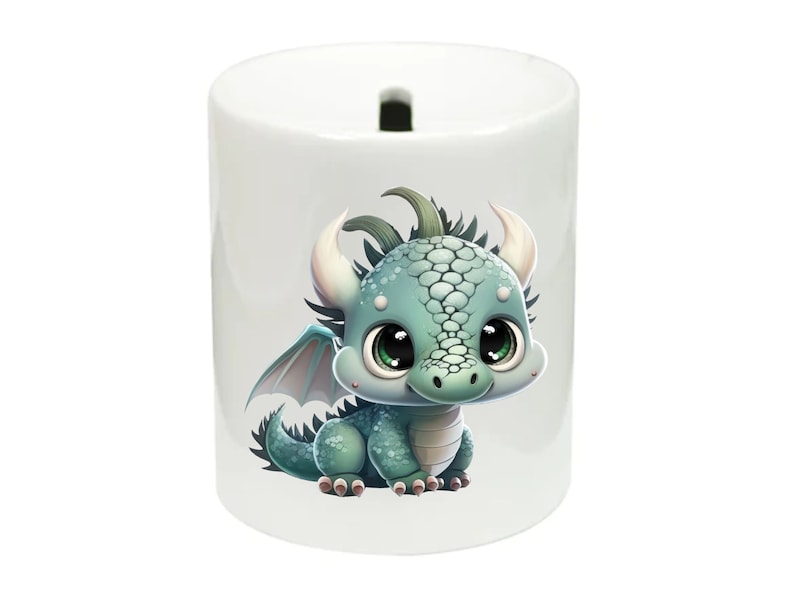 Ceramic Baby Dragon Money Box Coin Bank - Kids Money Coin Bank - Great ...