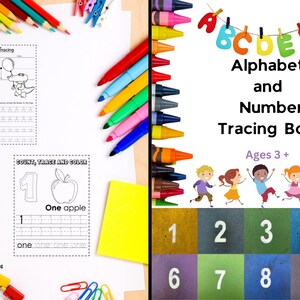 Printable, Download, Digital, Alphabet and Number Tracing Book Download ...