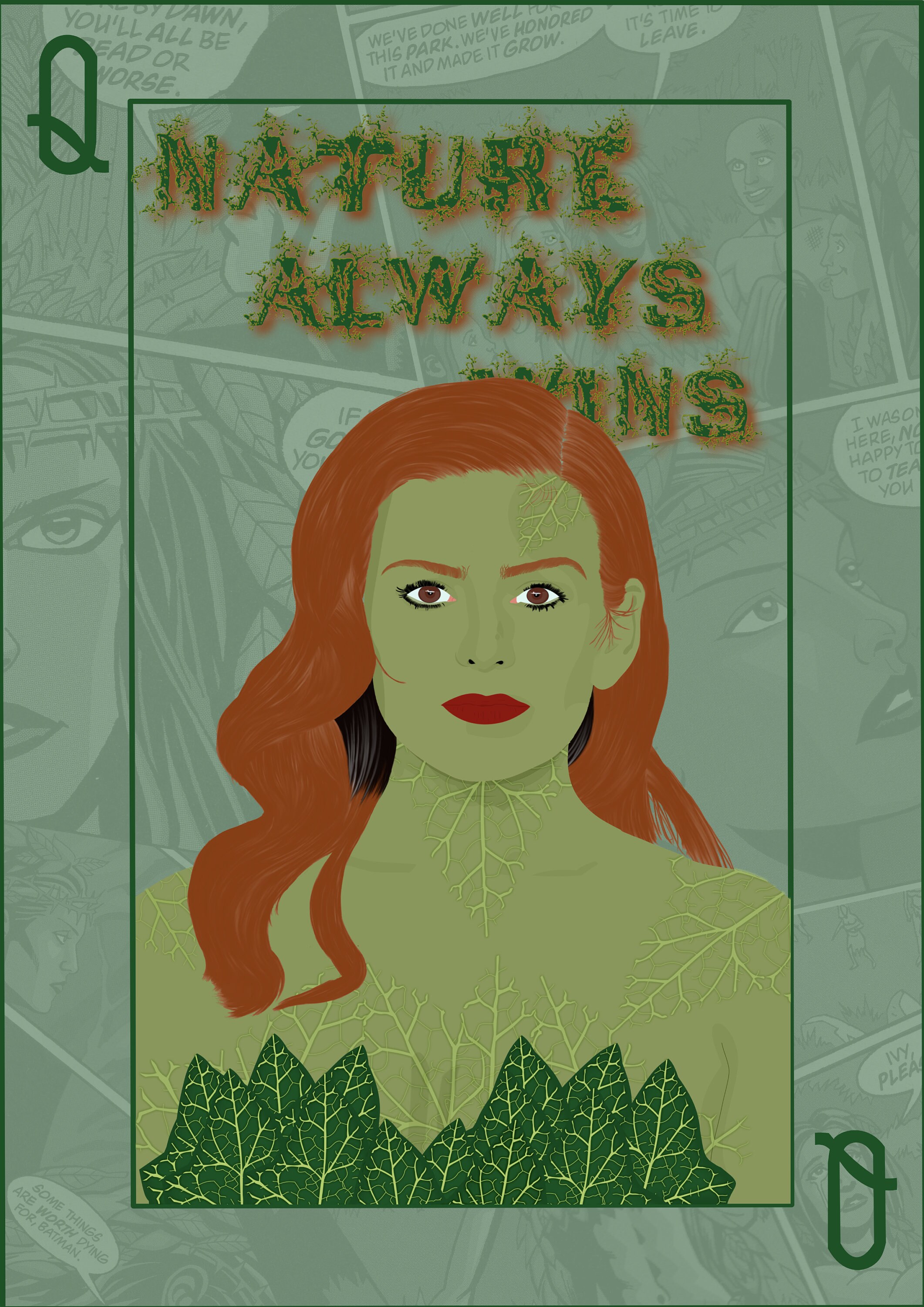 Poison Ivy Playing Card Design - Etsy