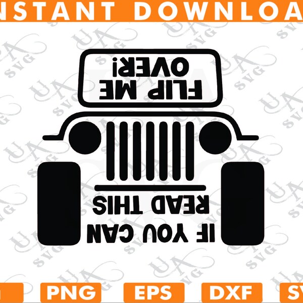Flip Me Over Jeep Svg - Etsy