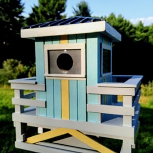 Bluebird Birdhouse Coastal Custom by Nestedaloftartisans, Wooden Beach ...