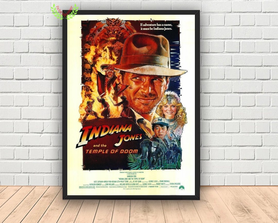Indiana Jones Movie Poster, Canvas Wall Art Decor, Canvas Art Print ...