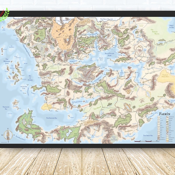 Map of Faerun - Etsy