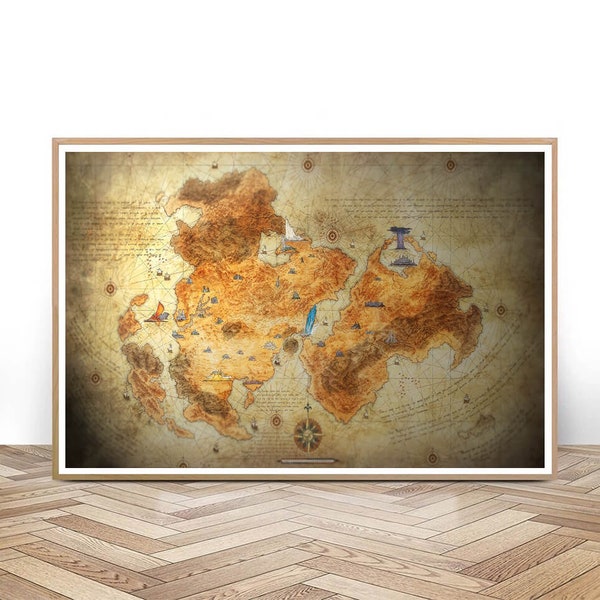 Final Fantasy Map Poster - Etsy