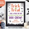 We’re Out Trick or Treating Sign, Halloween Candy Sign, Printable ...