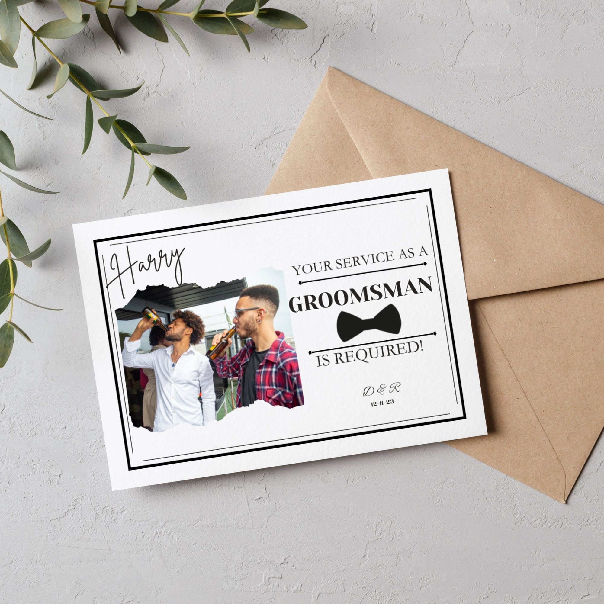 Groomsman Proposal Card: Editable Canva Template (instant Download) - Etsy